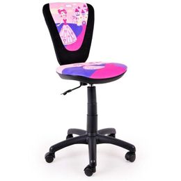Nowy Styl Kinder Mädchen Drehstuhl Büro Sitz Schreibtisch Spielzimmer Stuhl Prinzessin Motiv pink