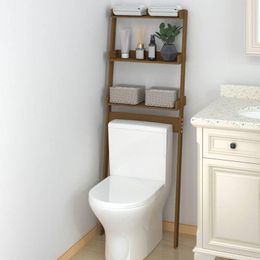 Toilettenregal Honigbraun 63,5x32x179 cm - Braun - Prolenta Premium