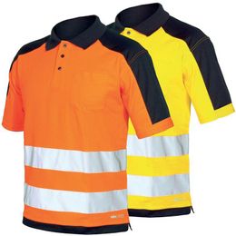 Issaline - Industrial Starter hv Polo Shirt 08190 Arbeitspolo mit hoher Sichtbarkeit - xxl - Orange - Orange