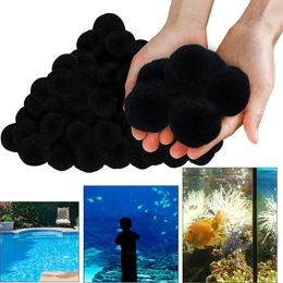 Hengmei - Filtermatten für Teiche Pool Filter Balls Filterbälle für Pool - Filtermaterial für Pool Sandfilter, Schwarz, 700g