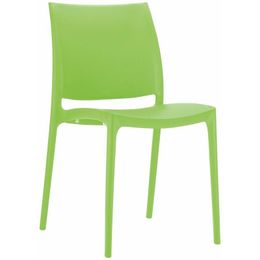 Netfurniture - Spek Side Stuhl - grün (geeignet für den Außenbereich) - Grün