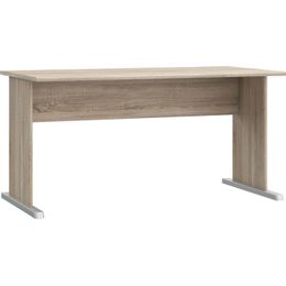 Schreibtisch FORTE "Tempra" Tische Gr. B/H/T: 144 cm x 72 cm x 72 cm, braun (sonoma eiche) Schreibtische