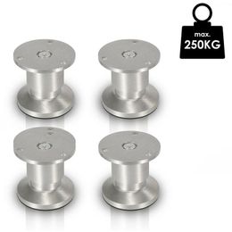 4X Möbelfüße Sofafuß Verstellbar Sockelfüße Gleitfuß Tischbeine Füße Tischfuß-Aluminium-180mm