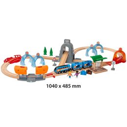 Spielzeug-Eisenbahn Brio "Brio WORLD, Smart Tech Sound Action Tunnel Reisezug" Spielzeugfahrzeuge bunt Kinder Ab 3-5 Jahren