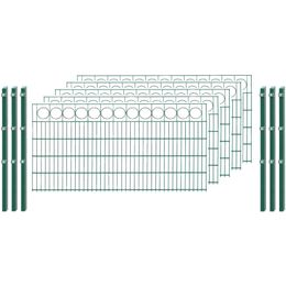 Arvotec Zaun "EXCLUSIVE 100 zum Einbetonieren "Ring"" Zaunelemente Gr. H/L: 100 cm x 10 m H/L: 100 cm, grün (dunkelgrün) Zaunelemente