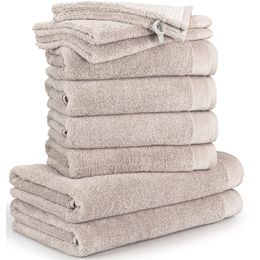 Möve Handtuch Set MÖVE "POOLSIDE" Handtücher (Packung) Gr. (10 St.), weiß (cashmere) Handtuch-Sets