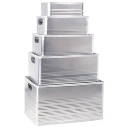 Aufbewahrungsbox "F" Aufbewahrungsboxen 14 l, 29 l, 50 l, 79 l und 118 l Gr. B/H/T: 26 cm x 19 cm x 38 cm, silberfarben Ordnungsboxen