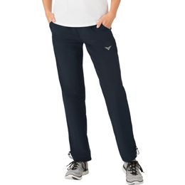 Jerseyhose TRIGEMA "TRIGEMA Freizeithose mit elastischer Kordel" Gr. L, US-Größen, blau (navy) Damen Hosen Jerseyhosen