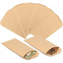 Minkurow - 100 Stück braune Papiertüten klein - 9 x 13 cm, ideal zum Befüllen von Freudentränen und Adventskalendern, Mini-Kraftpapiertüten zum