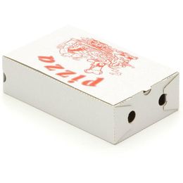 KK VERPACKUNGEN 400 Pizzakartons 270 x 160 x 70 mm Pizzaschachteln Motiv Verpackungen weiß - Weiß