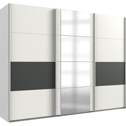 Schwebetürenschrank wimex "Barmbek" Schränke Gr. B/H/T: 270 cm x 208 cm x 64 cm, 3 St., weiß (weiß, graphit, spiegel) Schwebetürenschränke und Schiebetürenschränke