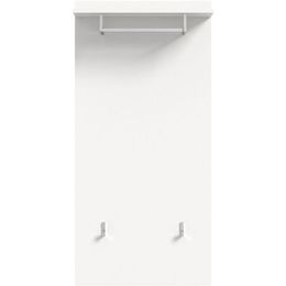 Wandpaneel weiß hg weiß nb Garderobenpaneel Modern Elegant - 55x114x28 cm (BxHxT) - Wandgarderobe Garderobe - [Prenix.six] Flur Diele - weiß nb