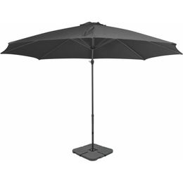 Sonnenschirm mit Schirmständer Anthrazit Vidaxl Grau