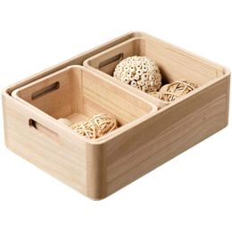 Schubladen-Organizer Pure, Holz, 3 Boxen