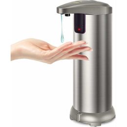 Automatischer Seifenspender mit Edelstahl, Infrarot-Bewegungssensor, wasserdichter Basis, verstellbarem Schalter, geeignet für Badezimmer, Küchen,