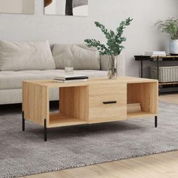 Couchtisch,Sofatisch Kaffeetisch, Wohnzimmertisch im Industrie-Design Sonoma-Eiche 102x50x40 cm Holzwerkstoff -FV47176 - Braun