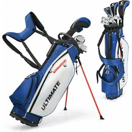 Goplus - Golfschlaeger-Set, Golf Komplett-Set, Golf Schlaegersaetzer, inkl. 1 Driver, 3 Fairway, 5 Hybrid & 1 Standtasche, mit Verstellbaren
