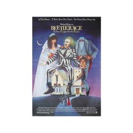 Close Up Beetlejuice Poster Michael Keaton, Alec Baldwin, Geena Davis