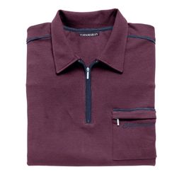 Poloshirt "Langarm-Poloshirt" Gr. 48/50, lila (aubergine) Herren Shirts Langarm