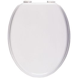 Calmwaters - Weißer wc Sitz mit Holzkern, Weiß, universale O-Form, Holzkern Toilettendeckel, Komfort Klodeckel, ovale Toilettenbrille Weiß, 26LP2866