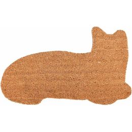Esschert Design Katzeförmige Fußmatte aus Kokosfasern