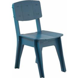 HFST01-B Küchenstuhl Stuhl Schreibtischstuhl Bürostuhl mit Rücklehne Arbeitsstuhl Kinderstuhl Sitzhöhe 46cm Blau bht ca. 44,5x86x61cm - sobuy