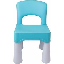 MINKUROW Kinder-Kunststoffstuhl, langlebig und leicht, 24 cm Sitzhöhe, für den Innen- und Außenbereich, hellblau