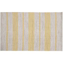 Miliboo - Teppich / Bettvorleger rechteckig beige mit gelben Streifen 50 x 80 cm cabourg - Gelb
