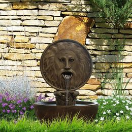 Gartenbrunnen Wasserspeiele Bocca Della Verità-Mund der Wahrheit springbrunnen für Zimmen Terrase Indoor Outdoo - Köhko