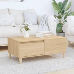 Couchtisch,Sofatisch Kaffeetisch, Wohnzimmertisch im Industrie-Design Sonoma-Eiche 90x50x36,5 cm Holzwerkstoff -FV97093 - Braun