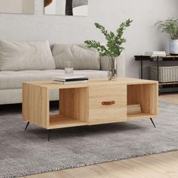 Couchtisch,Sofatisch Kaffeetisch, Wohnzimmertisch im Industrie-Design Sonoma-Eiche 102x50x40 cm Holzwerkstoff -FV50836 - Braun