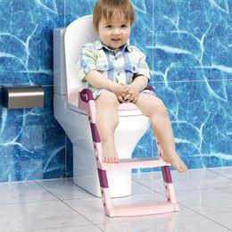 VINGO - wc Toilettensitz für Kleinkinder Töpfchen Toilettentrainer mit Treppe für Jungen und Mädchen Baby Rosa - Rosa