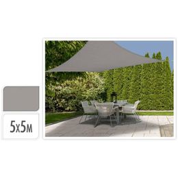 Sonnensegel 5x5 m Grau Quadratisch - Grau - Prolenta Premium