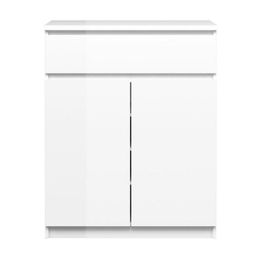 ebuy24 Nada Sideboard 2 Türen og 1 Schublade weiss hochglanz.