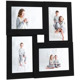 Prolenta Premium - Collage Bilderrahmen für 4x(10x15 cm) Fotos - Schwarz