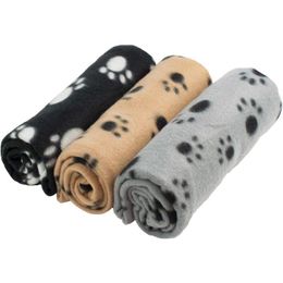 Rhafayre - Große weiche Plüschdecken für Hunde, Katzen, Kaninchen und andere Haustiere – eine gute Ergänzung für Ihr Haustierbett, mehrfarbig, 3