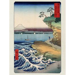 Close Up Hiroshige Kunstdruck The Coast At Hota In Awa Province Papier 250 gr. matt