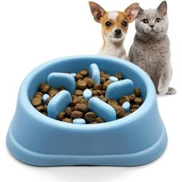 Anti-Gurken-Napf für Katzen und kleine Hunde Kleine Haustiere, Langsames und gesundes Füttern, Unterstützt die Verdauung des Tieres, Anti-Erbrechen,