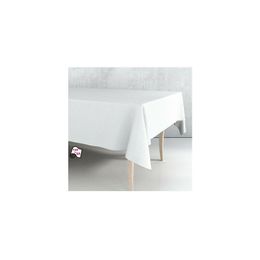 Glatte weiße Tischdecke, Wachstuchrolle, 140 cm x 25 m Exma