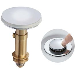 Woosien - Pop-up-Stopper für Küchenspüle, Badezimmer, Badezimmerwaschbecken, massives verchromtes Messing, 38 mm
