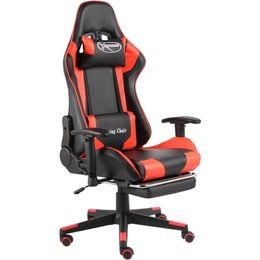 Bonnevie - Gaming-Stuhl mit Fußstütze Drehbar Rot pvc vidaXL320432