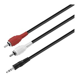 ETT 1,5m Audiokabel 2x Cinch 3,5mm Klinkenstecker Stereo