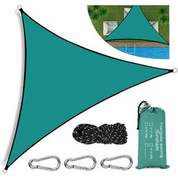 Dreieckiges Sonnensegel, 3 x 3 x 3 m, Sonnenschutz, wasserdicht, wasserdicht, UV-Schutz, mit Tragetasche, Befestigungsseile, Karabiner, für Garten,