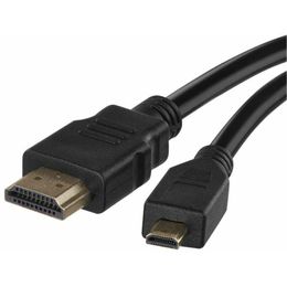 High Speed hdmi 2.0 Kabel mit Ethernet 1,5 m, 18 Gbit/s Ultra hd, 4K, 3D, arc Unterstützung, A-Stecker auf Micro-HDMI (D-Typ), S10103 - EMOS