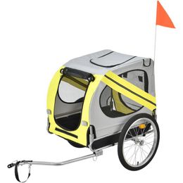 Pro.tec - Fahrradanhänger Max 26 kg Hunde Transport Gelb