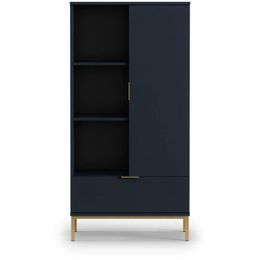 FURNIX Highboard MALAGAS R70 Wohnzimmerkommode Schublade Tür Marineblau