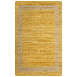 MAISONCHIC - Teppich,Wohnzimmer Teppiche,Fußmatte Handgefertigt Jute Gelb 80x160 cm VESS424958