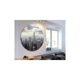 MICASIA - Leinwandbild Kreis Sonnenaufgang in New York Größe: 50cm x 50cm