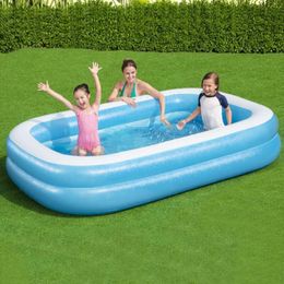 Aufblasbarer Pool Rechteckig 262x175x51cm Blau - Prolenta Premium