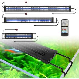 Swanew - led Aquarium Lampe Tank Leuchte Dimmbar Beleuchtung mit Fernbedienung,45w,120-150CM - Schwarz